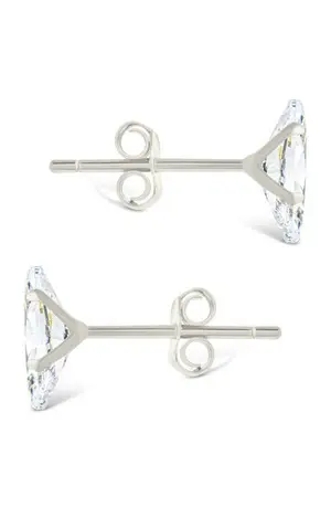 Sterling Forever Marquise-cut Cubic Zirconia Stud Earrings