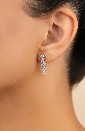 Sterling Forever Cubic Zirconia Drop Earrings - Silver