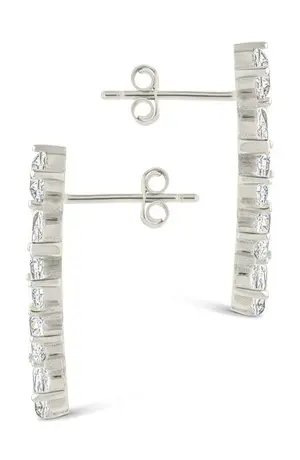 Sterling Forever Cubic Zirconia Drop Earrings - Silver