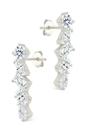 Sterling Forever Cubic Zirconia Drop Earrings - Silver