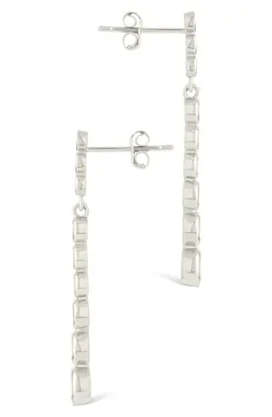 Sterling Forever Ianthe Brilliant Cubic Zirconia Drop Earrings - Silver