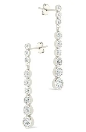 Sterling Forever Ianthe Brilliant Cubic Zirconia Drop Earrings - Silver