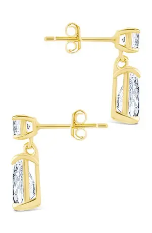 Sterling Forever Imogen Cubic Zirconia Drop Earrings - Gold
