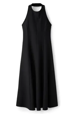 Mango Peplum Halter Maxi Dress