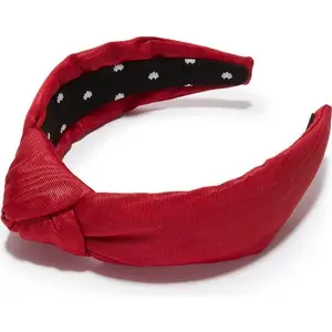 Lele Sadoughi Knotted Moire Headband - Jolly Red