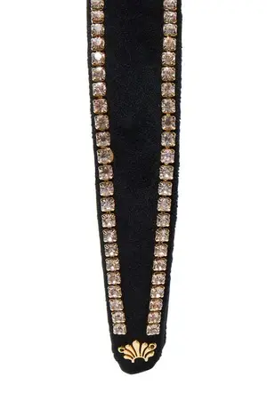 Lele Sadoughi Bessette Crystal Edge Velvet Headband