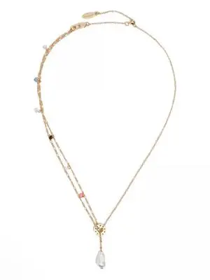 Bimba Y Lola Drop Pendant Necklace - Gold
