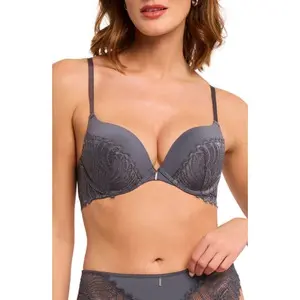 MONTELLE INTIMATES Nights Out Prodigy Metallic Underwire Push-up Bra - Magnet/silver
