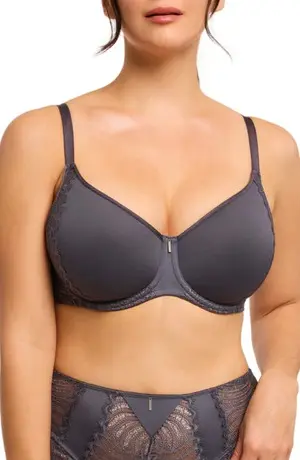 MONTELLE INTIMATES Nights Out Sublime Metallic Underwire Spacer Bra - Magnet/silver