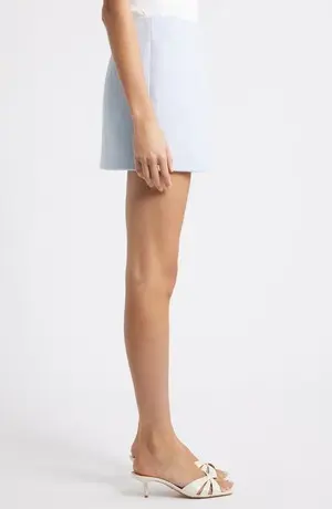 French Connection Boiled Wool Mini Skirt - Iceland Blue