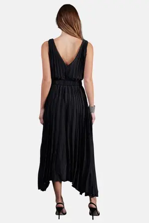 BISHOP + YOUNG Highbrow Pleat Dress - Black