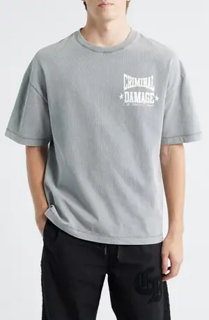 CRIMINAL DAMAGE Logo Graphic T-shirt