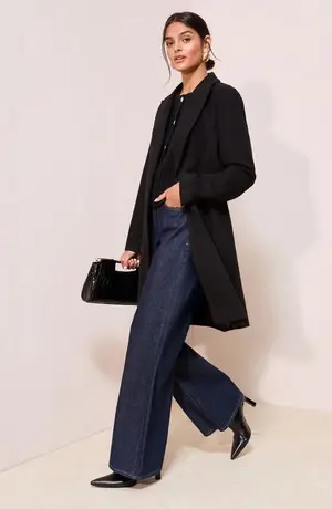 FRIENDS LIKE THESE Front Snap Coat - Black