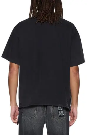 Ksubi Ascension Ekcess Faded Cotton Graphic T-shirt - Charcoal