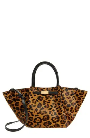 DEMELLIER Midi New York Leopard Print Tote - Leopard Effect Black