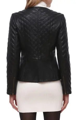 Bagatelle Faux Leather Zip-up Jacket