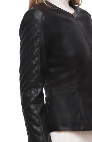 Bagatelle Faux Leather Zip-up Jacket