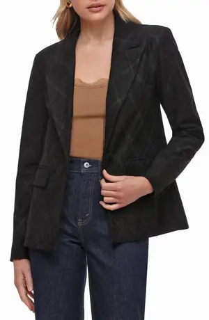 Bagatelle Faux Suede Blazer - Black