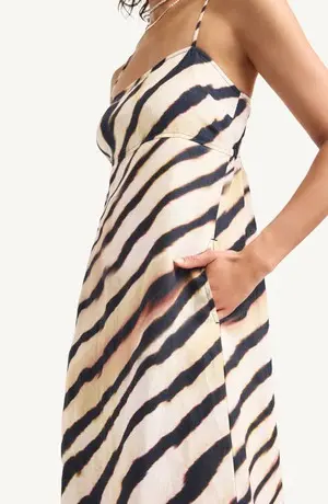 Vitamin A® Arden Printed Linen Cover-up Sundress