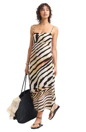 Vitamin A® Arden Printed Linen Cover-up Sundress