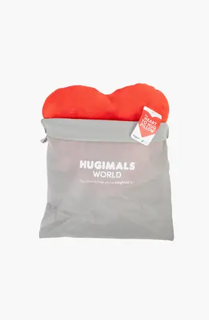 HUGIMALS WORLD Heart To Hug Pillow - Fearless Red