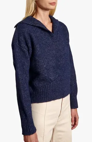 OYUN Sailor Collar Weekend Sweater - Navy