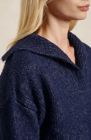 OYUN Sailor Collar Weekend Sweater - Navy