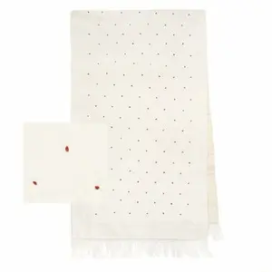 OTHERS TRADE FOR HOPE Embroide Table Runner - Red