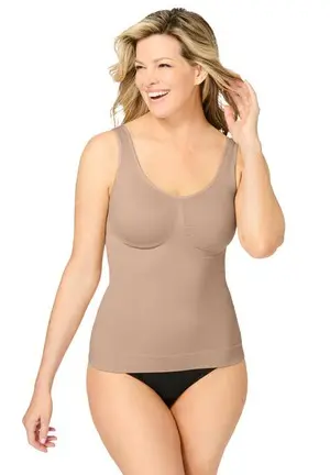 SECRET SOLUTIONS Instant Shaper Medium Control Seamless Shaping Cami - Nude