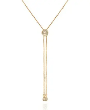 Vince Camuto Pave Slider Necklace - 14k Gold Plated
