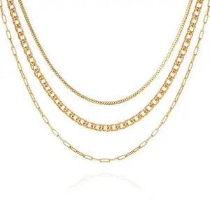 Vince Camuto Multi-row Chain Necklace - 14k Gold Plated