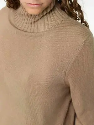 ALLUDE Ribbed High-neck Sweater