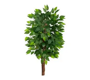 NEARLY NATURAL 3' Artificial Double Trunk Ficus Tree - One-color