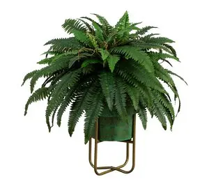 NEARLY NATURAL 31' Artificial Boston Fern In Pl Anter - One-color
