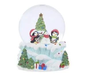 PRECIOUS MOMENTS Penguins Igloo Globe