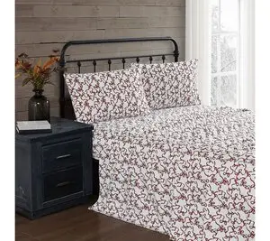 TRULY SOFT Ribbon And Bows King Flannel Sheet S Et - One-color