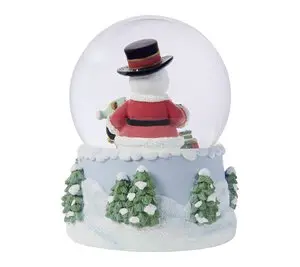 PRECIOUS MOMENTS Snowman Present Globe