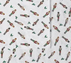 TRULY SOFT Nutcrackers Twin Flannel Sheet Set