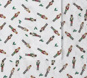 TRULY SOFT Nutcrackers Queen Flannel Sheet Set