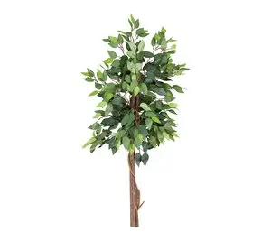 NEARLY NATURAL 4' Artificial Double Trunk Ficus Tree