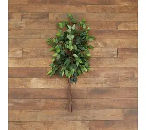 NEARLY NATURAL 4' Artificial Double Trunk Ficus Tree