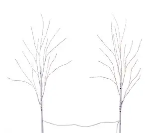 NEARLY NATURAL 2.5' White Birch Branches With 1 00 Lights - One-color