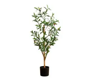 NEARLY NATURAL 3' Artificial Olive Tree With Na Tural Trunk - One-color