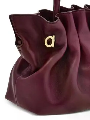 FERRAGAMO Small Soft Gancini-pin Shoulder Bag