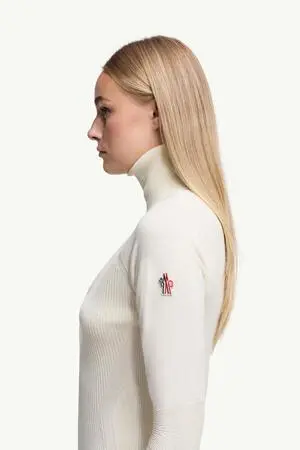 Moncler Wool Blend Turtleneck Sweater - White