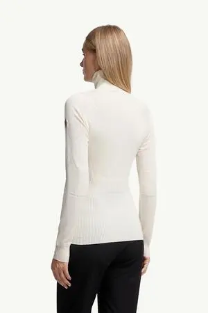 Moncler Wool Blend Turtleneck Sweater - White