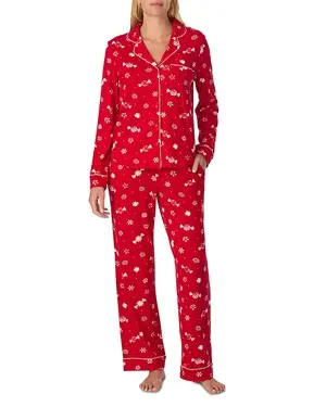 Kate Spade New York Printed Long Pajama Set - Peppermint Dot