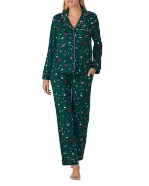 Kate Spade New York Printed Long Pajama Set - Sugar Plum Fairy