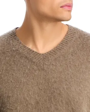 FRAME Brushed Cashmere V-neck Sweater