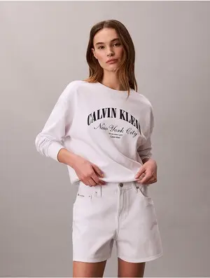 Calvin Klein Raw Edge Hem Shorts For Women